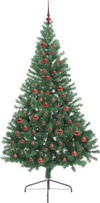 Umělý osvětlený vánoční stromeček Zelená 210 cm PVC 3397024