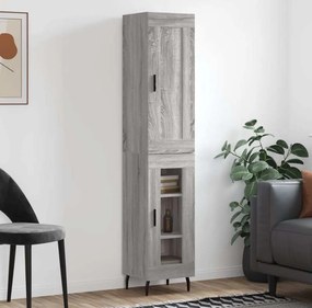 vidaXL Skříň highboard 34,5 x 34 x 180 cm kompozitní dřevo [3200402] Barva: šedá sonoma