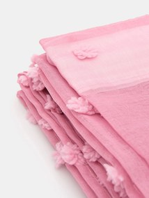 Sinsay - Záclona s páskou a puntíkovým vzorem - pastelová růžová