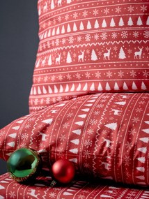 Sinsay - Sada vánočního povlečení se skandinávským vzorem - červená