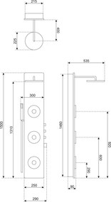 Novoterm Sprchový hydromasážní panel NV-Tore černý