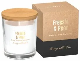 Nohelgarden Svíčka ve skle FRESSIA&amp;PEAR ECO vonná 130g