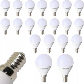 20x Žárovky Led Žárovka G45 E14 6W 580LM 3000K Barev Bílá Teplá 270° Kulička
