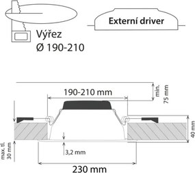 McLED Podhledové LED svítidlo Faro RN25 25W 3000K IP44 ML-412.135.32.0