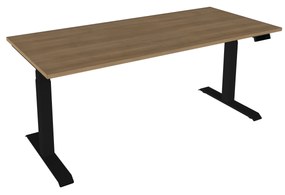 NOBL Dynamic + Elektr. nastavitelný polohovací stůl 180x80 s pamětí Dynamic + Dekor stolové desky: višeň, Barva podnože: černá
