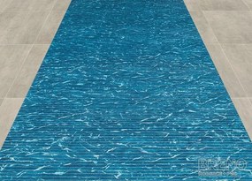 Breno Koupelnová pěnová předložka SOFTY-TEX 79829.2 vodní hladina, šíře 65 cm, Modrá