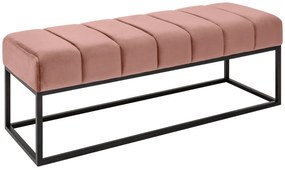 OnaDnes -20% Moebel Living Růžová sametová lavice Bulet 108 cm