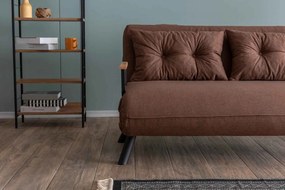 Designová rozkládací sedačka Hilarius 133 cm světle hnědá