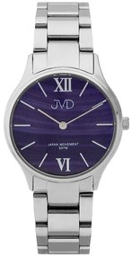 Dámské ocelové náramkové hodinky JVD J1118.1 s fialovým číselníkem - POSLEDNÍ KUS Domažlice