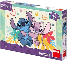 DINO Puzzle Stitch & Angel 24 dílků 26x18cm skládačka dn351721