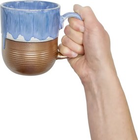 Kameninový hrnek Copper, 450 ml – industriální design, reaktivní glazura