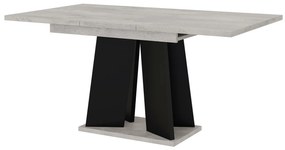 Jídelní stůl Mulnu (světle šedá + černá) (pro 4 až 6 osob). 1055225