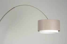 Stojací oblouková lampa Adamo Soffito Taupe
