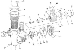 Košík předfiltru čerpadla PREVA