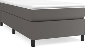 vidaXL Box spring postel s matrací 80 x 200 cm umělá kůže [3144576] Barva: Bílá