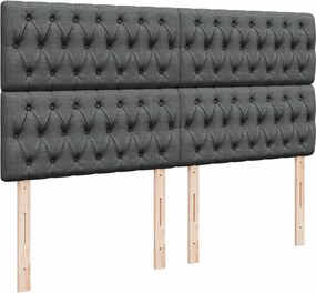 Box spring postel s matrací tmavě šedá 180x200 cm textil 3291367