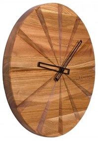 Kamohome Dřevěné nástěnné hodiny ANDROMEDA Průměr hodin: 40 cm, Materiál: Dub