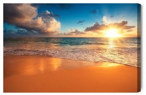 Obraz Západ Slunce Na Pláži Nedostatek Nedostatek Plátno Canvas 30x20