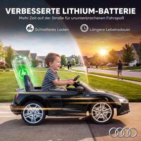 AIYAPLAY Dětské elektrické auto 12V Dětské auto s dálkovým ovládáním Lithium-akumulátor 2 motory Plynulý start Zadní odpružení Černá