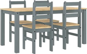 Jídelní set ze 5 kusů PANAMA Grey Borovicový masiv 3345180