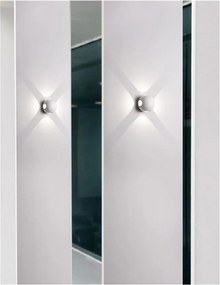 NV 852436 Venkovní nástěnné svítidlo COMO bílý hliník a sklo LED 4x1W 3000K 220-240V 4x51st. IP54 světlo ve čtyřech směrech - NOVA LUCE