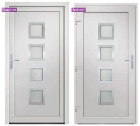 Vchodové dveře bílé 98 x 200 cm PVC,  3187839