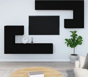 vidaXL Nástěnná TV skříňka kompozitní dřevo [3114588] Barva: Černá