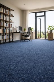 Metrážny koberec Classica 582, záťažový, na mieru, šíře 4m,5m, modrá, ab (mriežka), chodba / predsieň, Condor Carpets
