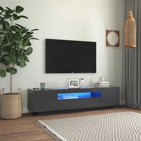 vidaXL TV skříňka s LED osvětlením 160x35x40 cm [815726] Barva: Betonová šedá