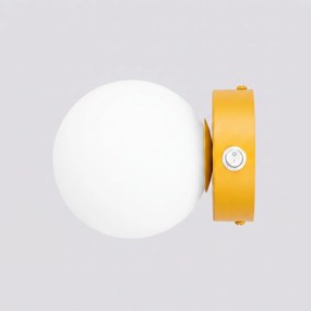 Sollux Lighting Nástěnné svítidlo YOLI 1 žluté s vypínačem