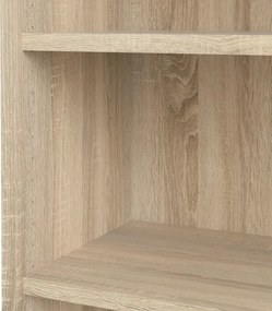 Skříň Modulo 89 x 40 x 221,5 cm, dveře dřevo, dub sonoma / bílá