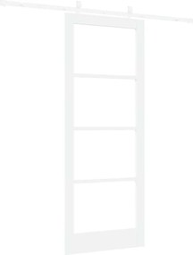 Posuvné dveře 83 x 211 cm Masivní borové dřevo a sklo Bílá 3332252