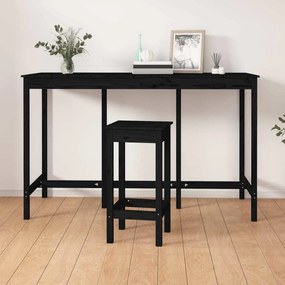 vidaXL Barový stolek 180 x 80 x 110 cm masivní borové dřevo [822163] Barva: Černá