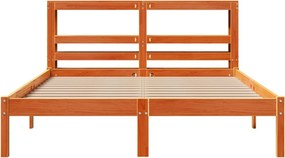 Rám postele s čelem voskově hnědý 120 x 190 cm masivní borovice 3305734