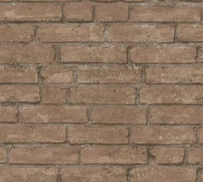 Vliesová tapeta hnědé cihly 377471 / Tapety na zeď 37747-1 Industrial (0,53 x 10,05 m) A.S.Création