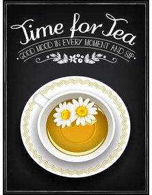 Plechová cedule - Time For Tea - čas na čaj