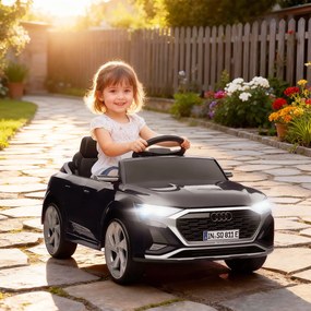 AIYAPLAY Elektrické auto pro děti od 3 let Audi Q8 Etron Sportback 12V s dálkovým ovládáním, pružným odpružením kol, jasnými světly, klaksonem a hudb…