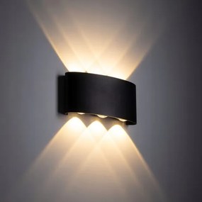 LED Venkovní nástěnné svítidlo ARROW 6xLED/1W/230V IP54 černá