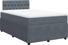 Box spring postel s matrací tmavě šedý 120x190 cm samet 3287693