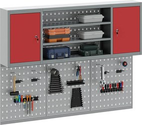 Sada pracovních skříní 6 ks Červená Práškově lakovaná ocel 3321409