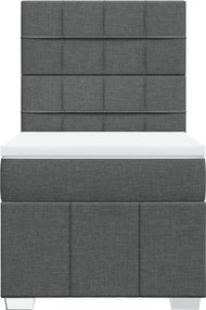 Box spring postel s matrací tmavě šedá 80 x 200 cm textil 3293796