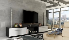 Televizní stolek Malton Lesk černá/bílá lesk - FALCO