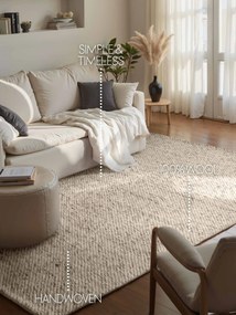 ELLE Decoration, Kusový koberec Lyon Beans 106316 Natural Cream Brown z kolekce Elle, 200x290, hnědá, ložnice