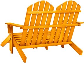 2místná zahradní židle Adirondack s podnožkou jedle oranžová 315918