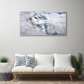 Obraz na skle Hora Mlha Krajina 125x50 cm
