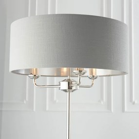 Endon 94378 - Stojací lampa HIGHCLERE 1xE14/40W/230V šedá/lesklý chrom