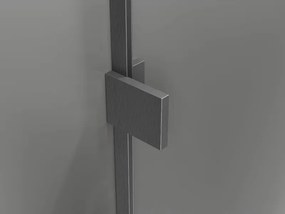 Mexen Lunar L sprchové dveře výklopné pravé 105 cm, transparentní, kartáčovaný gun gray - 834L-105-000-66-00-P