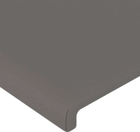 Čelo postele typu ušák šedá 103x23x78/88 cm umělá kůže 3116952
