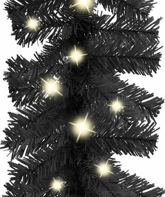 Vánoční girlanda s LED světýlky 10 m černá 329190