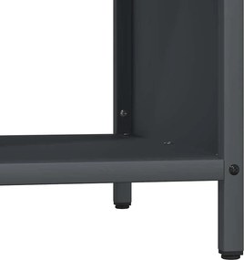 vidaXL Stojan na palivové dřevo s dřevěnou horní deskou [864255] Barva: Černá